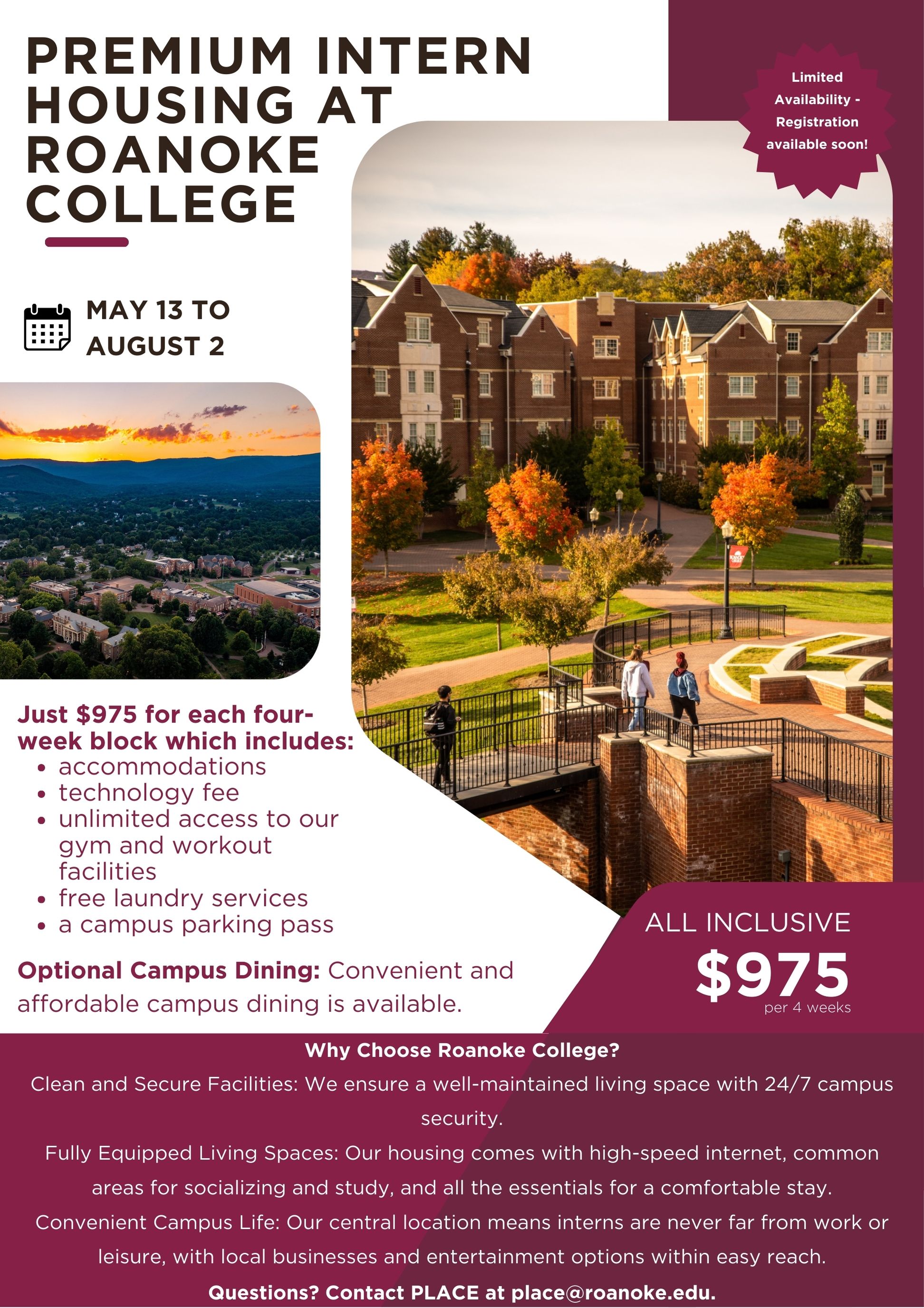 Summer Intern Housing